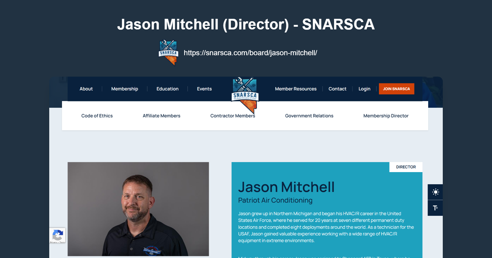 Jason Mitchell (Director) - SNARSCA